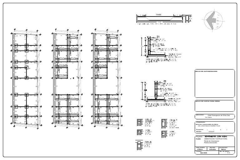 Planta Estructural y Cimentacion | PDF