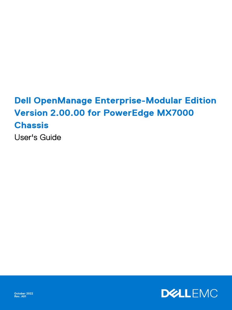 Dell OpenManage Enterprise-Modular Edition Version 2.00.00 For ...