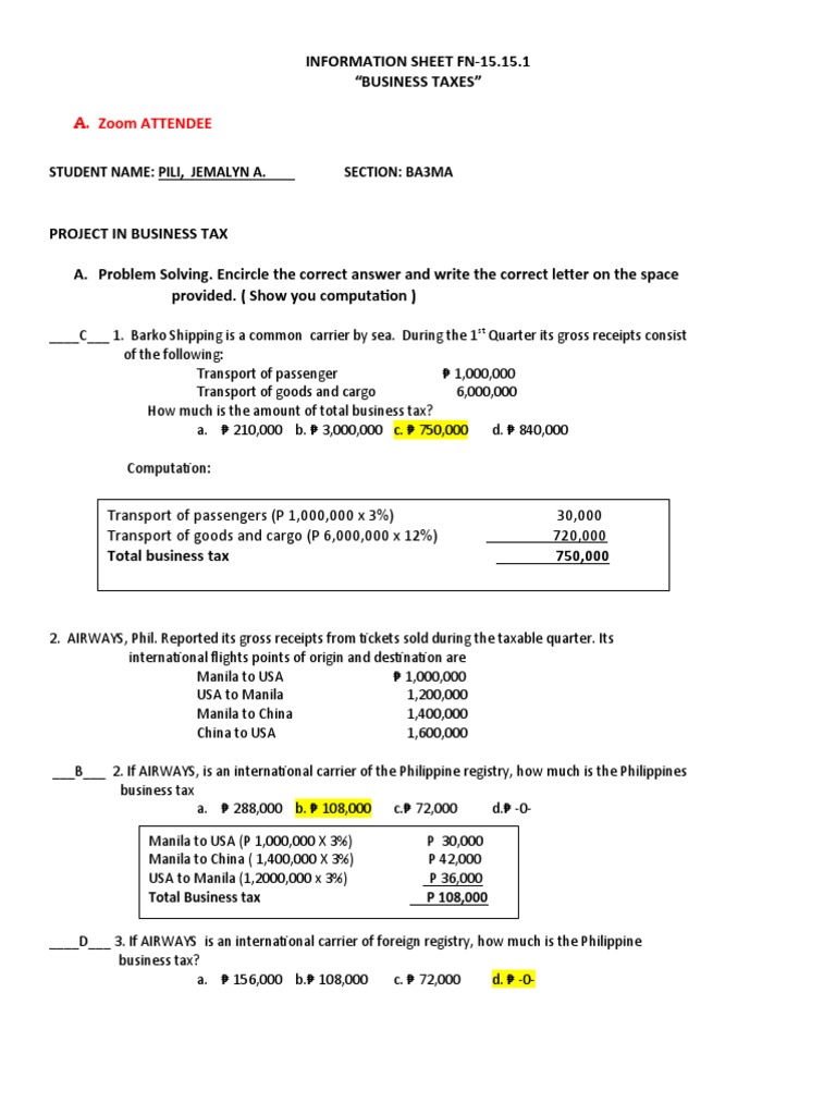 Project in Business Tax | PDF | Taxes | Excise