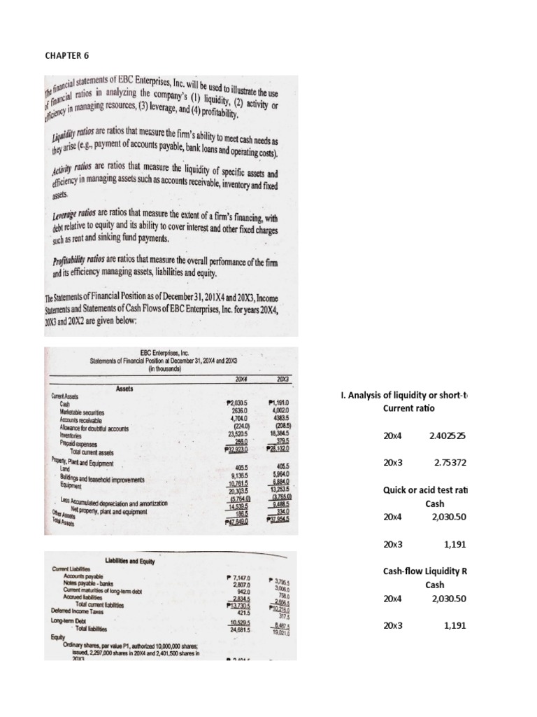 Chapter 6 Financial Ratios | PDF | Market Liquidity | Revenue