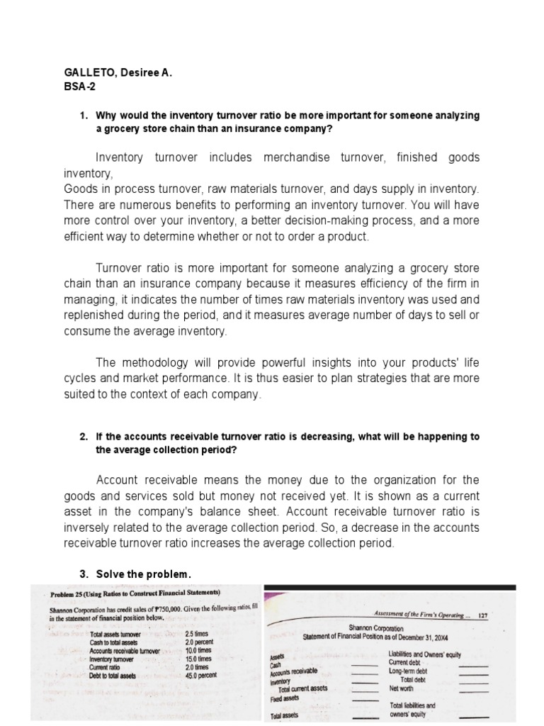 Assignment Activity - Financial Statement Analysis | PDF | Balance ...