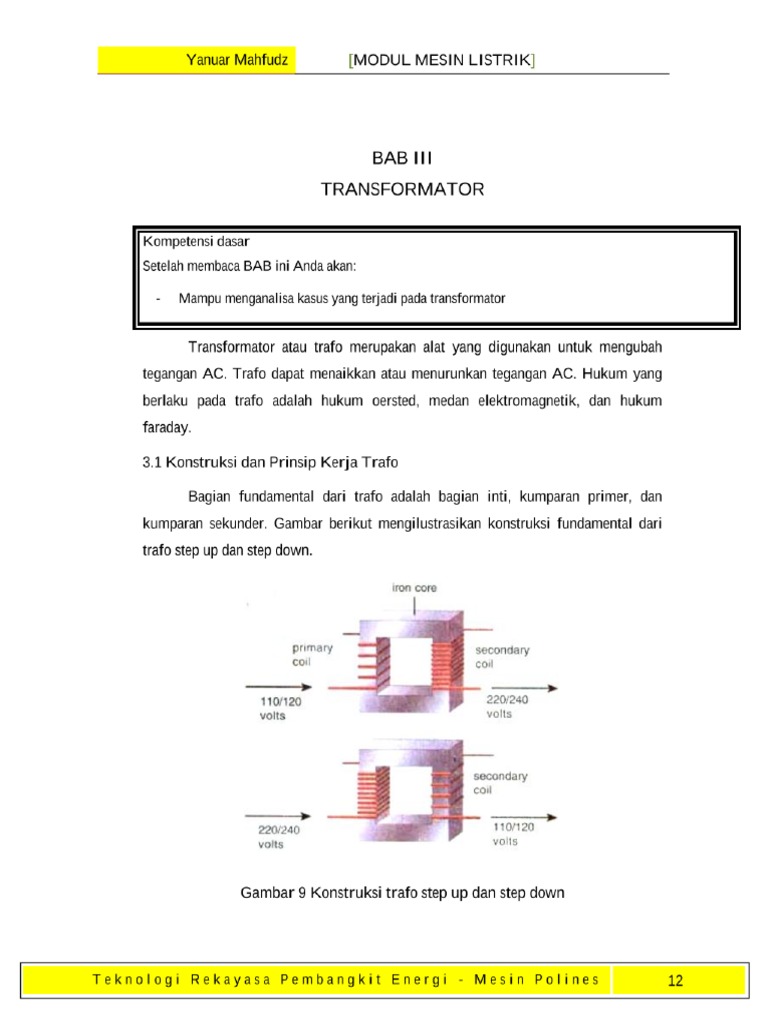 BAB 3 - Transformator | PDF