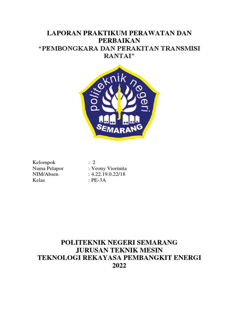 Pembongkara Dan Perakitan Transmisi Rantai | PDF