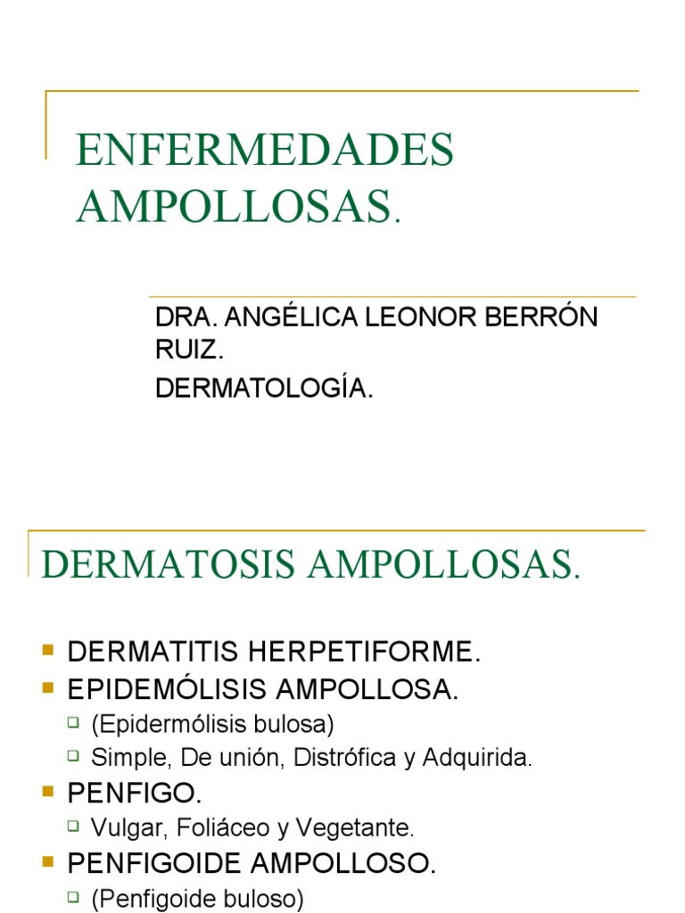 Enfermedades Ampollosas de la Piel | PDF