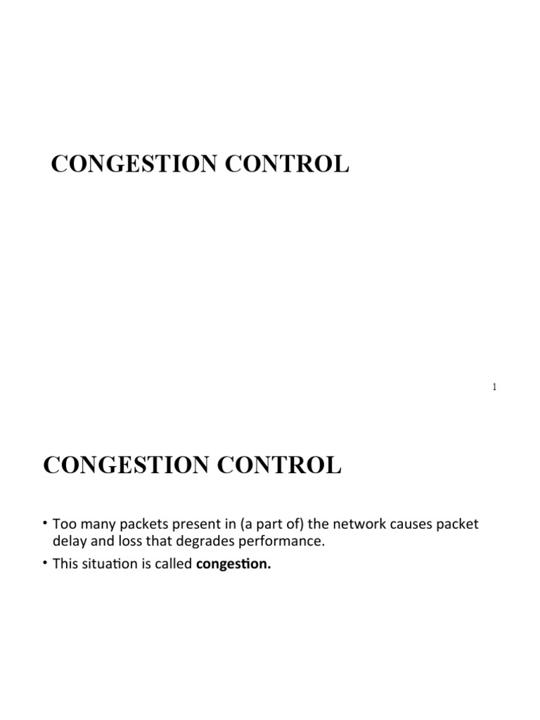 Congestion Control Class | PDF | Network Congestion | Quality Of Service
