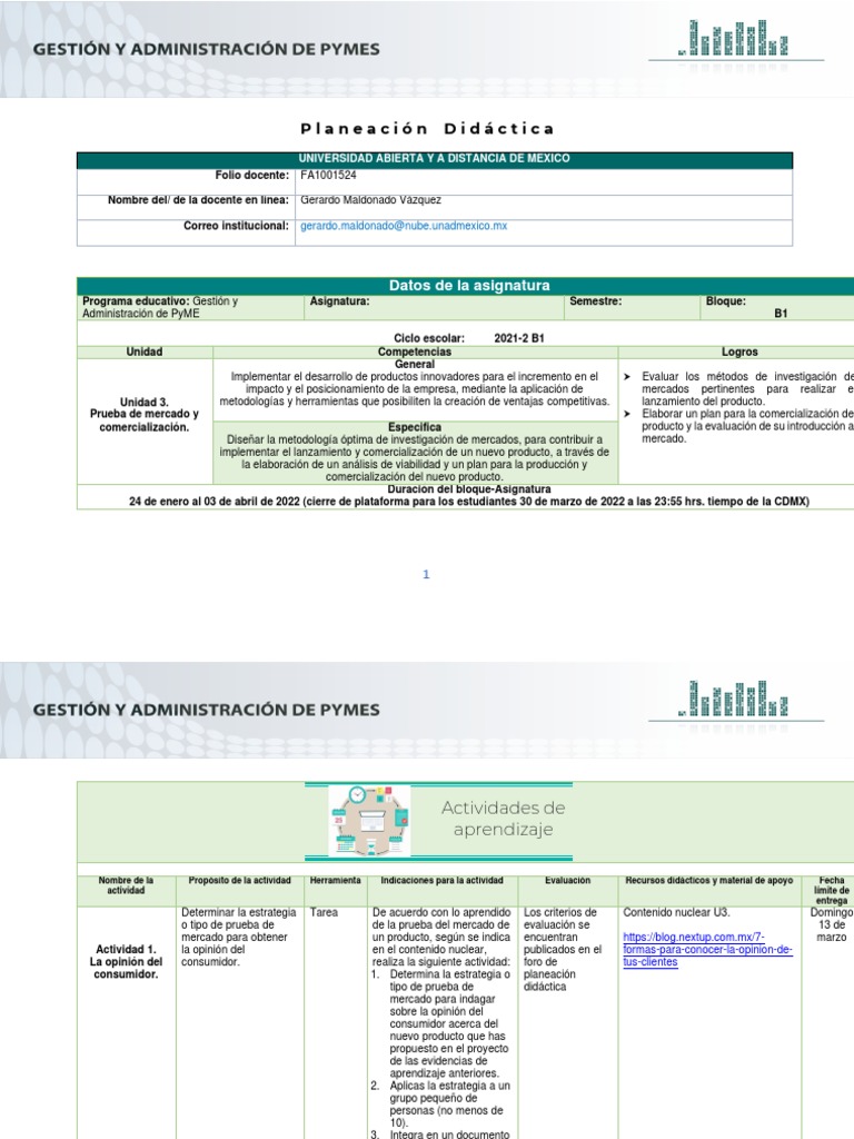 PD - GDIP - U3 - Gerardo Maldonado Vázquez | PDF | Evaluación | Innovación