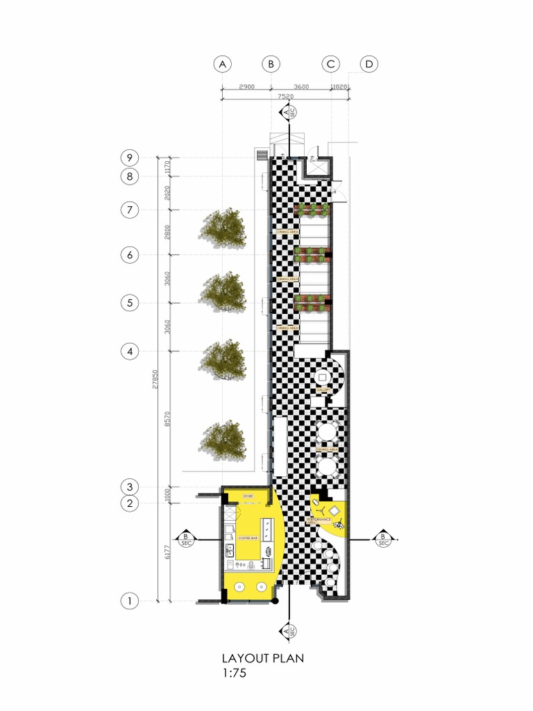 Layout Plan He and She Cafe | PDF