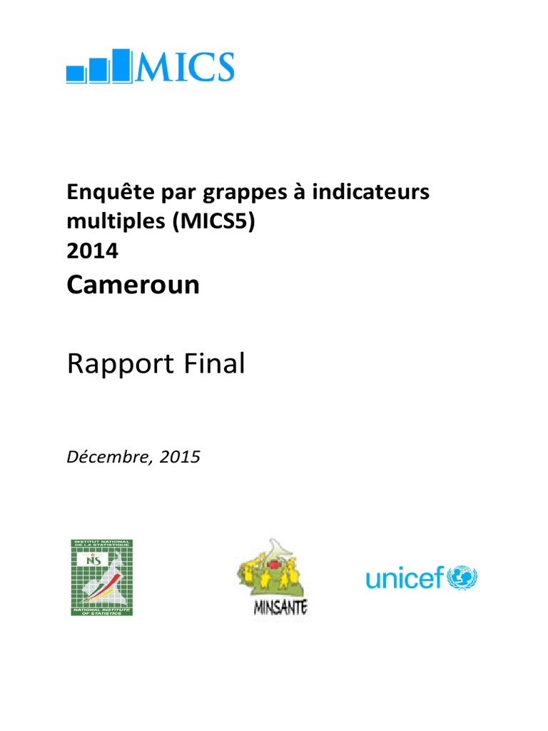 Mics5 CMR2014 Rapport Final | PDF