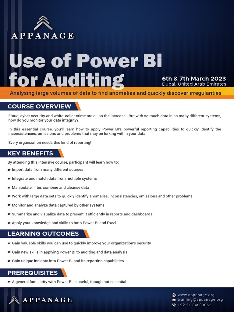 Use of Power BI For Auditing | PDF | Financial Audit | Financial Analyst