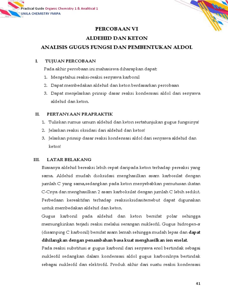 Analisis Aldehid dan Keton dalam Kimia | PDF