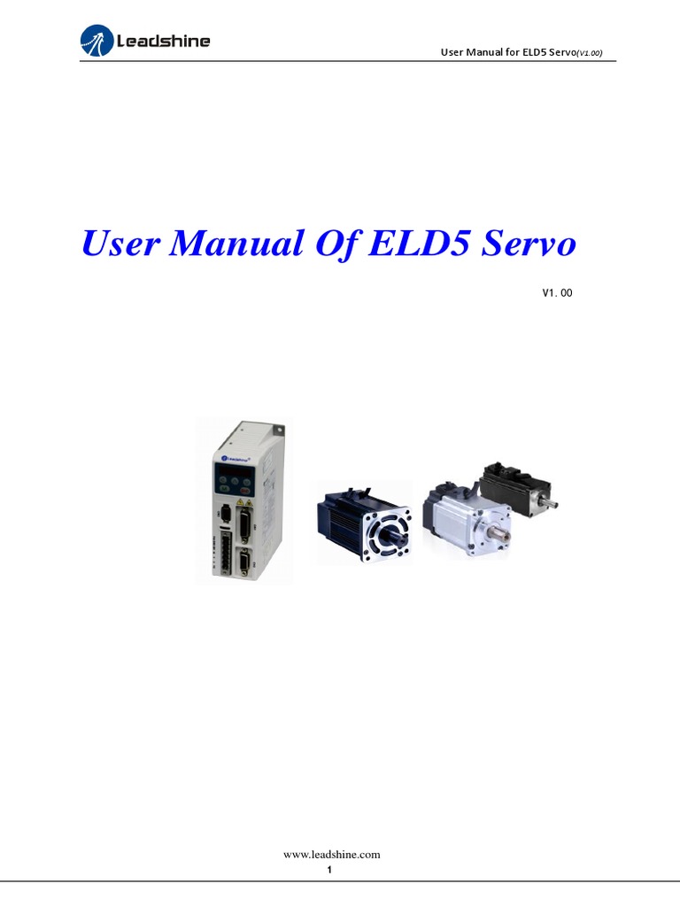 ELD5 Servo User Manual V1.00 | PDF | Electric Motor | Power Supply