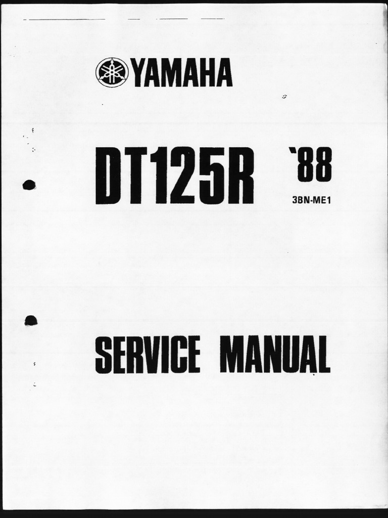 Yamaha - DT125 1988-2002 Full Service Manual-Unlocked | PDF