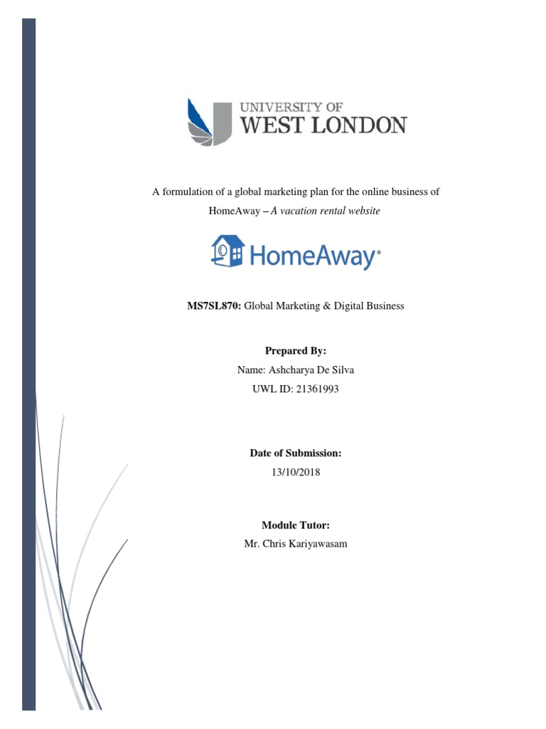 Global Marketing Plan for HomeAway | PDF | Tourism | Swot Analysis