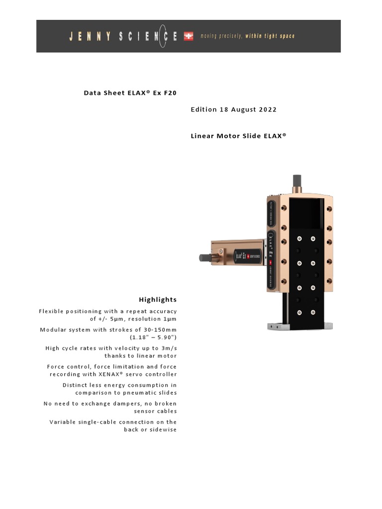 DATASHEET ELAX Ex F20 | PDF