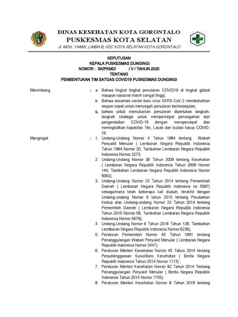 Sk Tim Satgas Covid19 Pkmd Pdf