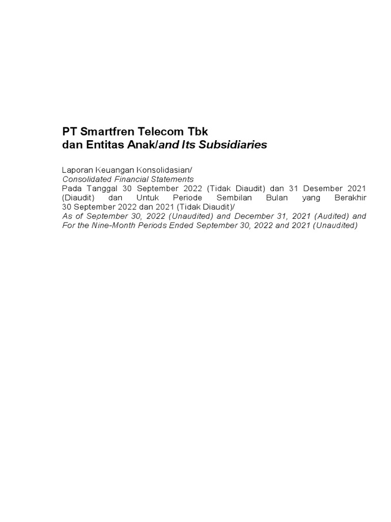 PT Smartfren Telecom TBK - 30 Sept 2022 | PDF