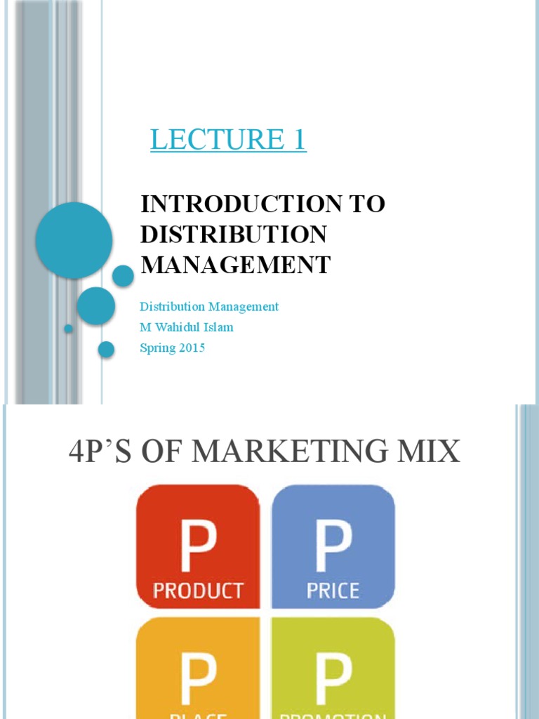 Lec 1 - Introduction To Distribution Management | PDF
