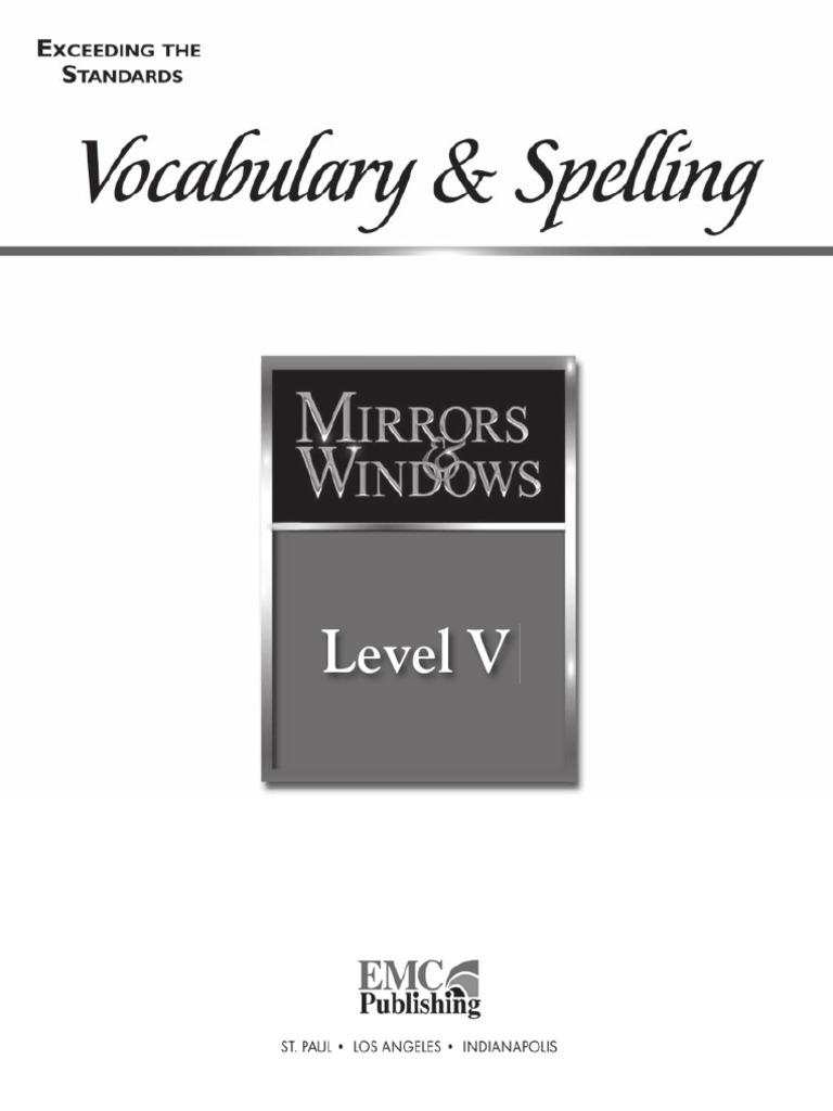 Vocabulary - Spelling - Level V - G10 | PDF | Anatomical Terms Of ...
