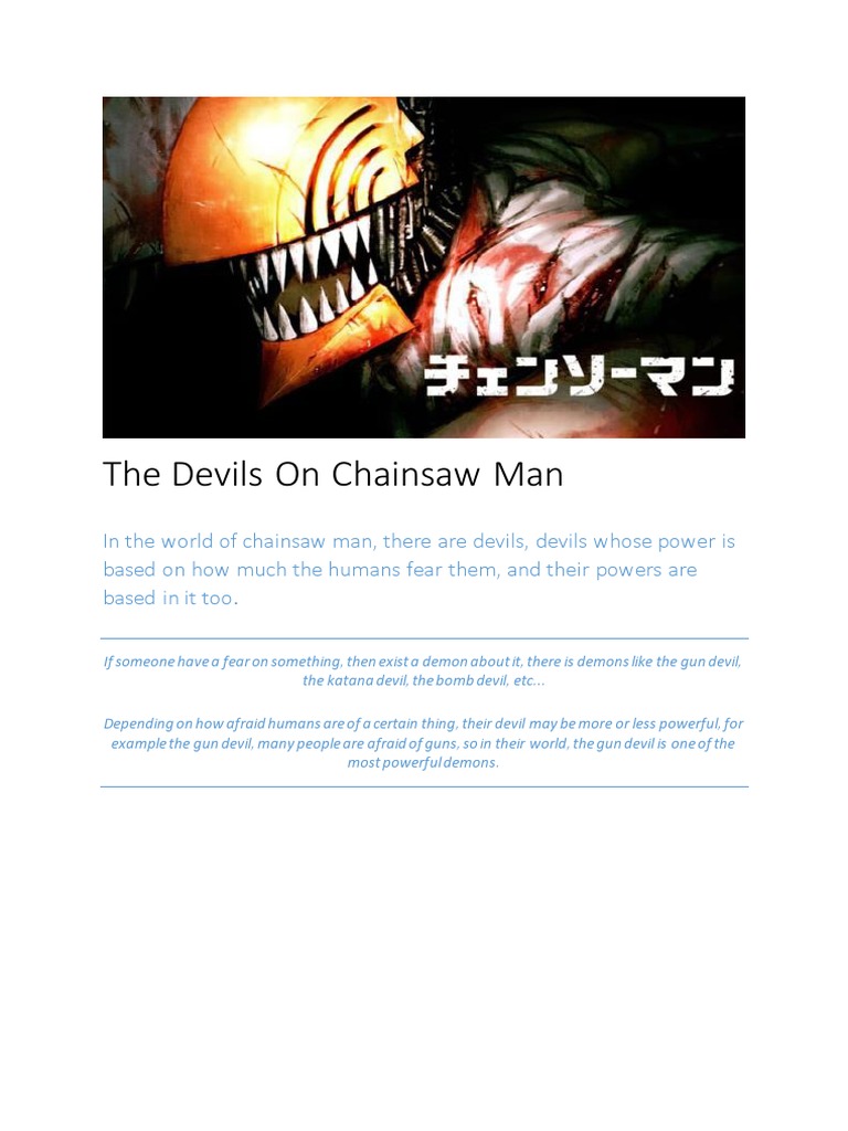 An Overview of the Devils and Demons in the World of Chainsaw Man ...