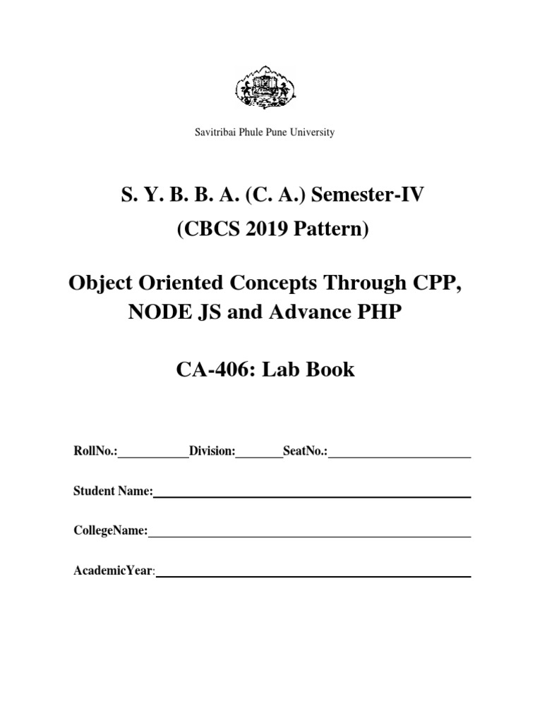 Sybba (Ca) Lab Book Sem-Iv | PDF | Class (Computer Programming) | Subroutine