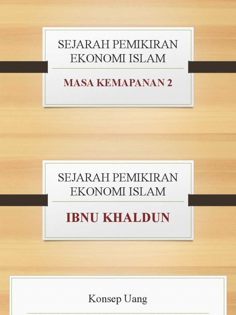 Sejarah Pemikiran Ekonomi Islam Masa Kemapanan 2 | PDF