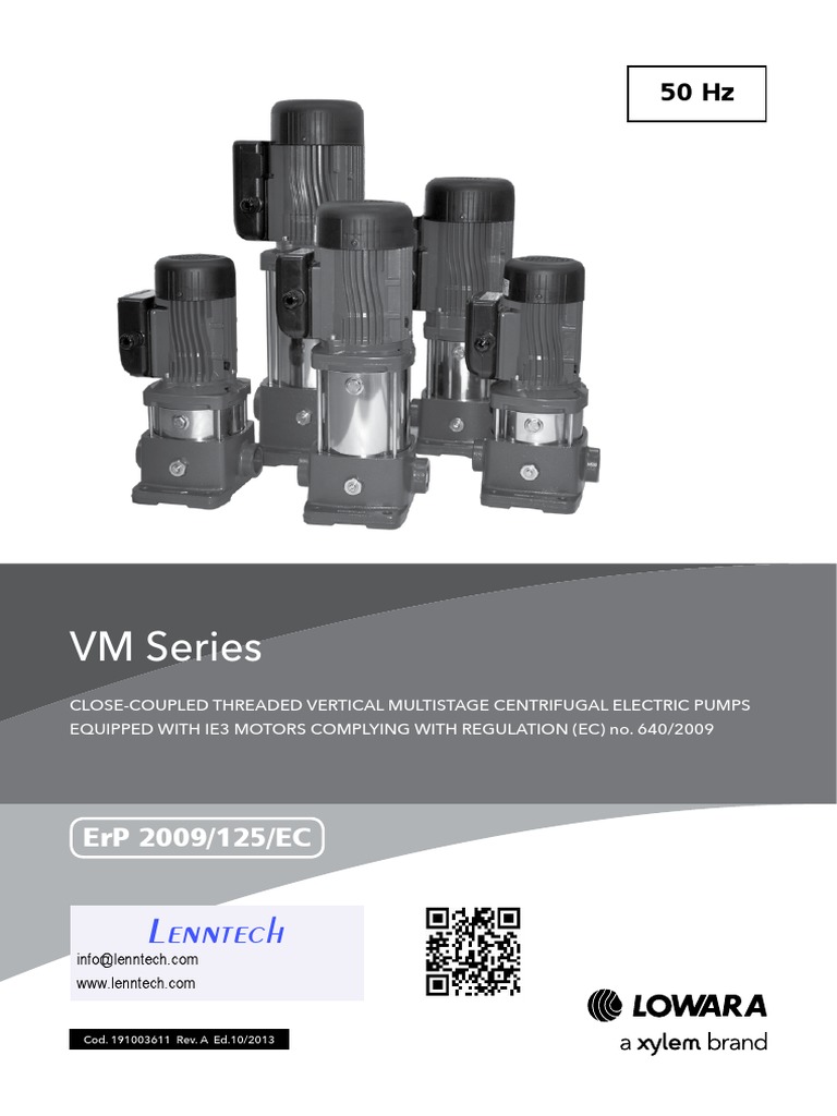 Lowara VM TD en L | PDF | Pump | Electric Motor