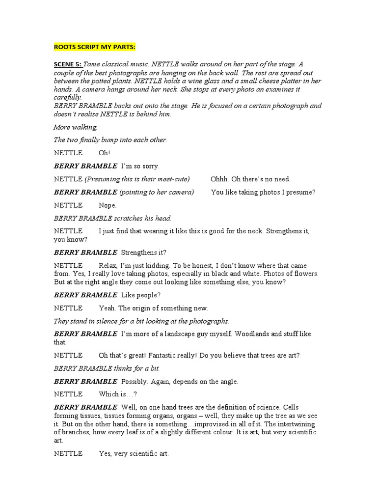 Roots Script My Parts | PDF