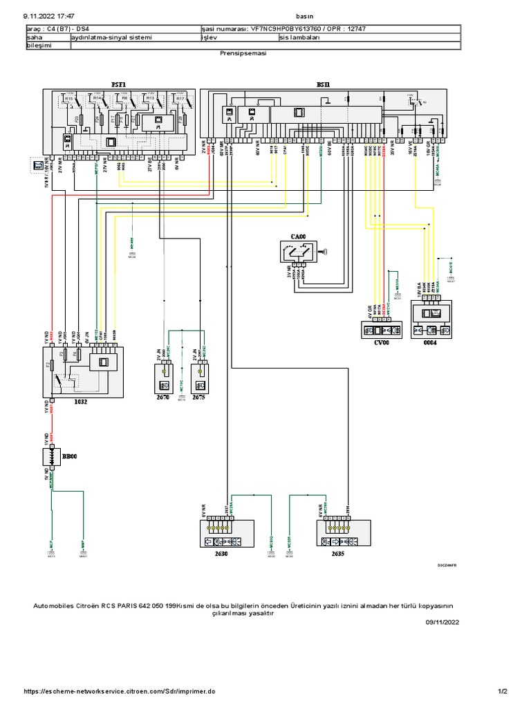 Schéma Feu Antibrouillard - C4 | PDF
