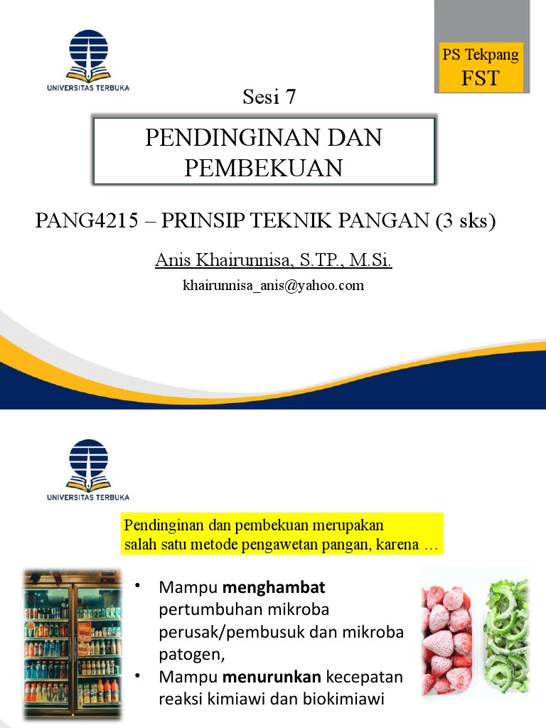 01 Sesi 7 - Pendinginan Dan Pembekuan | PDF