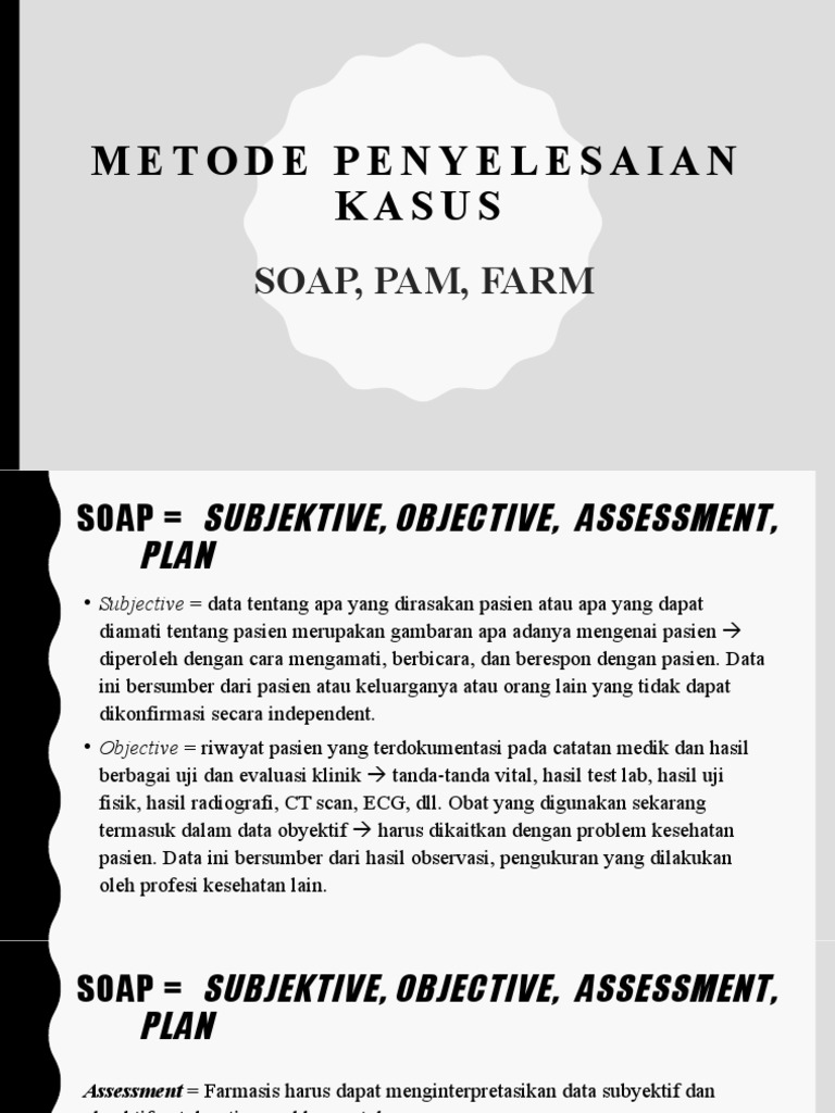 Metode Penyelesaian Kasus: Soap, Pam, Farm | PDF | Sains & Matematika