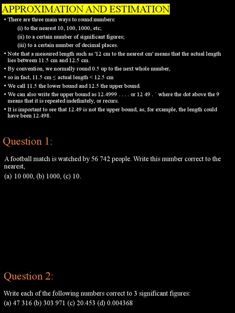 Approximation and Estimation | PDF