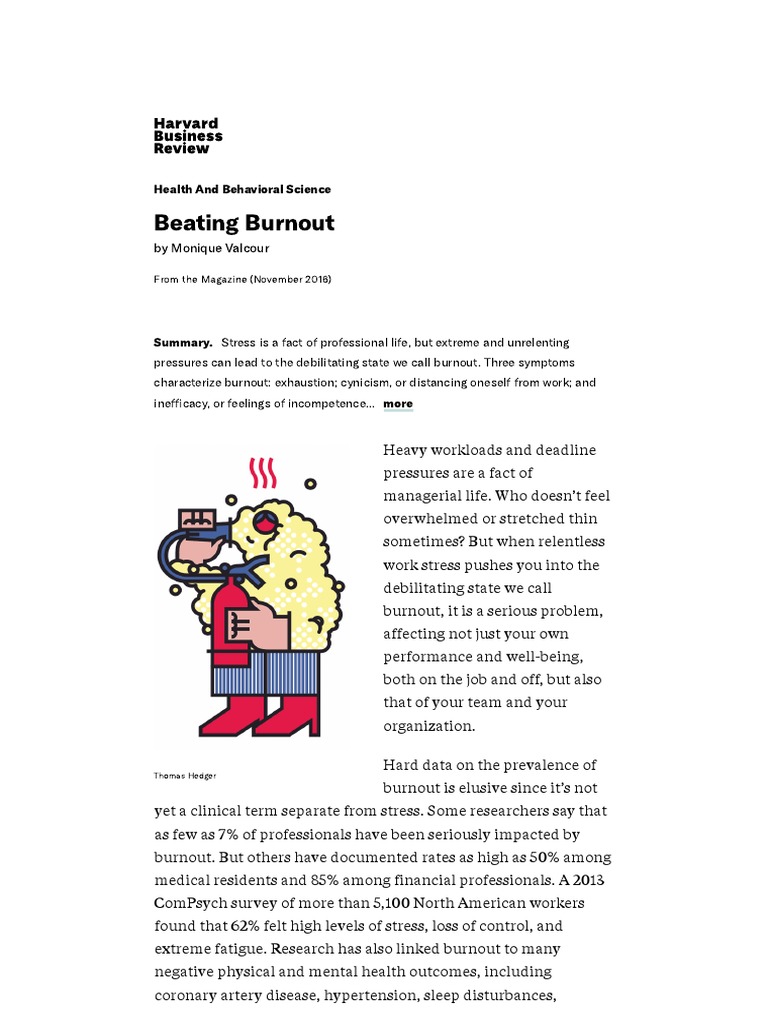 4 Steps To Beating Burnout | PDF