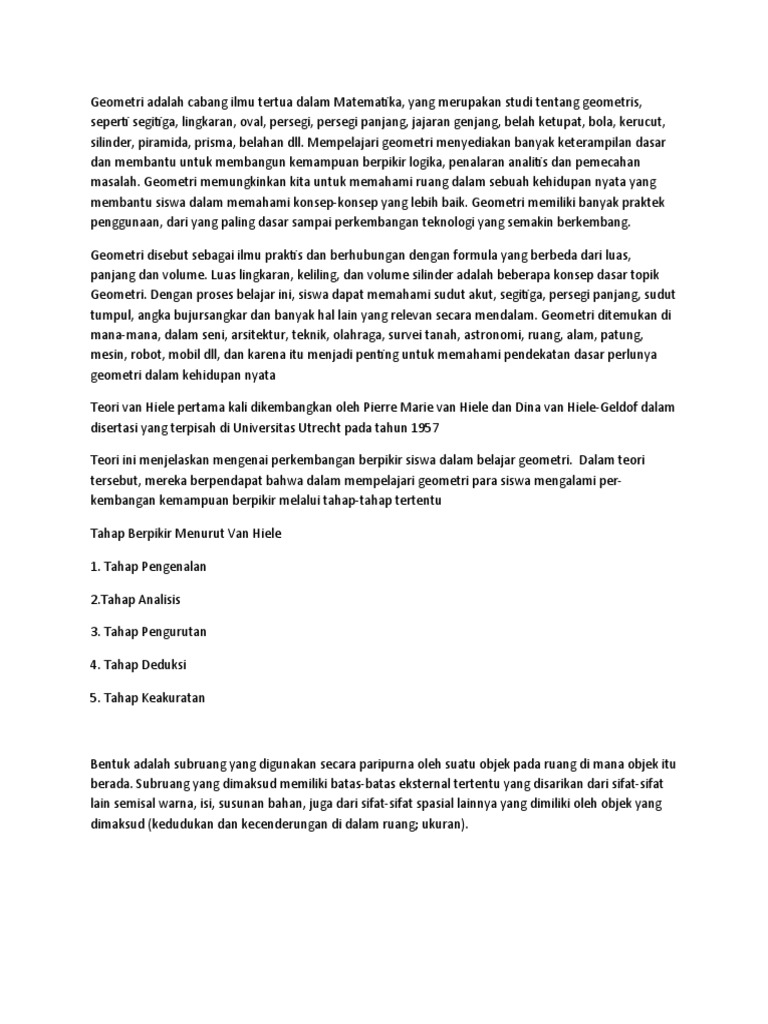 Geometri Adalah Cabang Ilmu Tertua Dalam Matematika | PDF | Seni