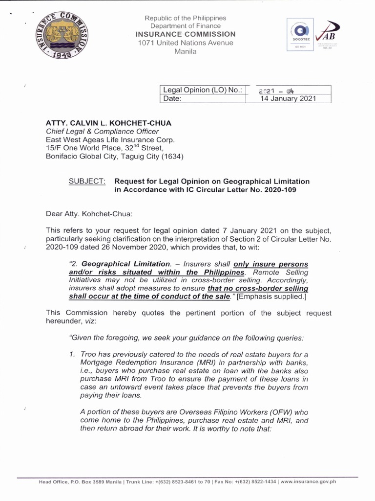 Insurance Guidelines for OFWs | PDF | Insurance | Life Insurance