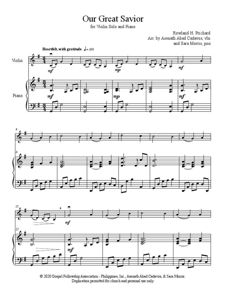 Our Great Savior Final | PDF