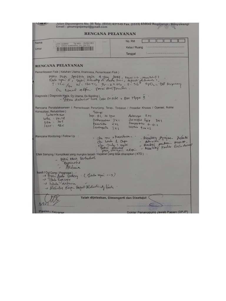 4.b Contoh Form Edukasi Nyeri | PDF
