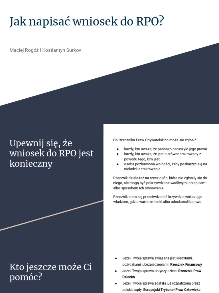 Wniosek Do RPO | PDF