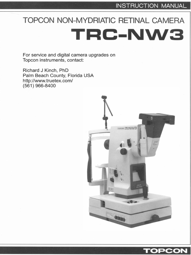 Topcon trc-nw3 Instruction Manual | PDF