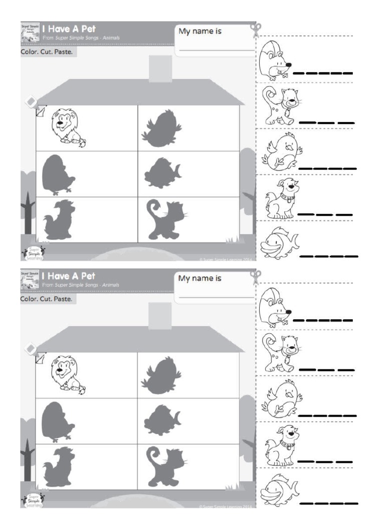 I Have A Pet - Worksheet | PDF