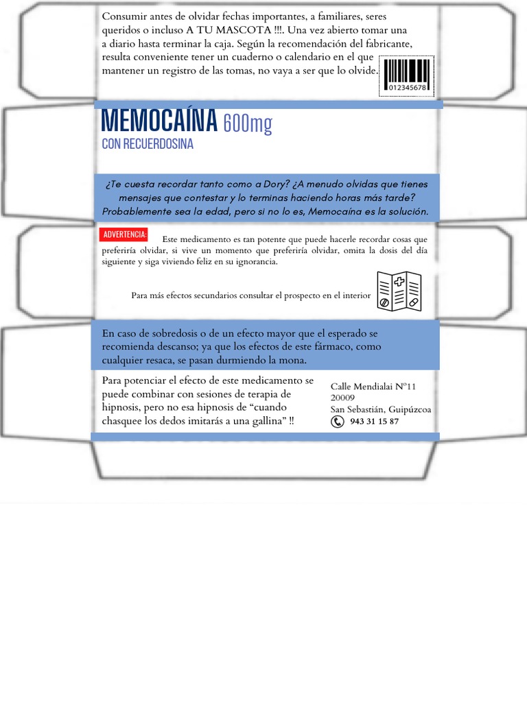 Plantilla Medicamento de Broma | PDF | Salud y bienestar
