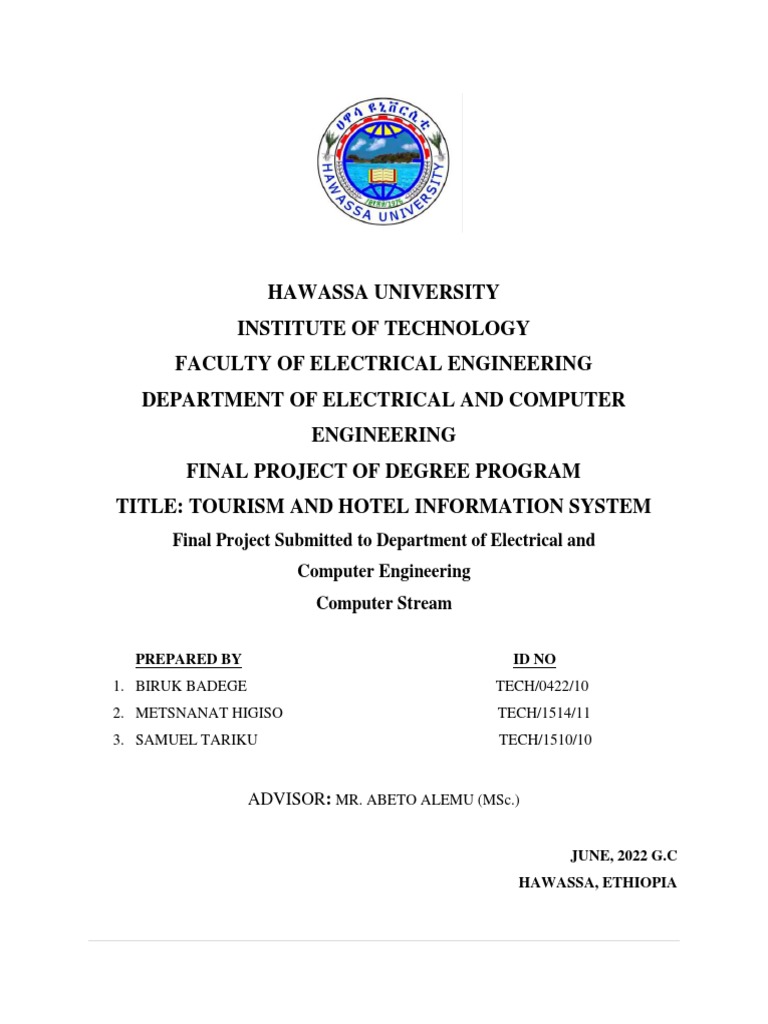 Tourism and Hotel Information System | PDF | Tourism | Agile Software ...