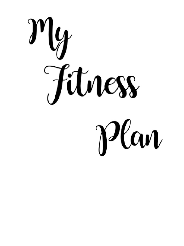 My Fitness Plan | PDF