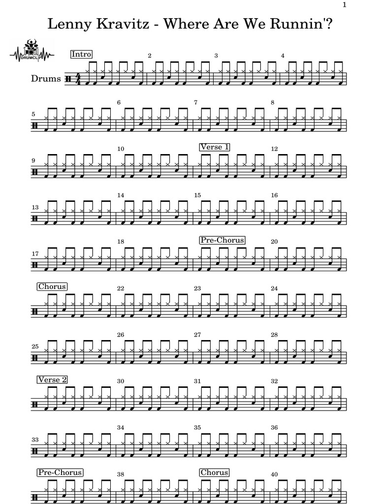 Lenny Kravitz - Where Are We Runnin' | PDF