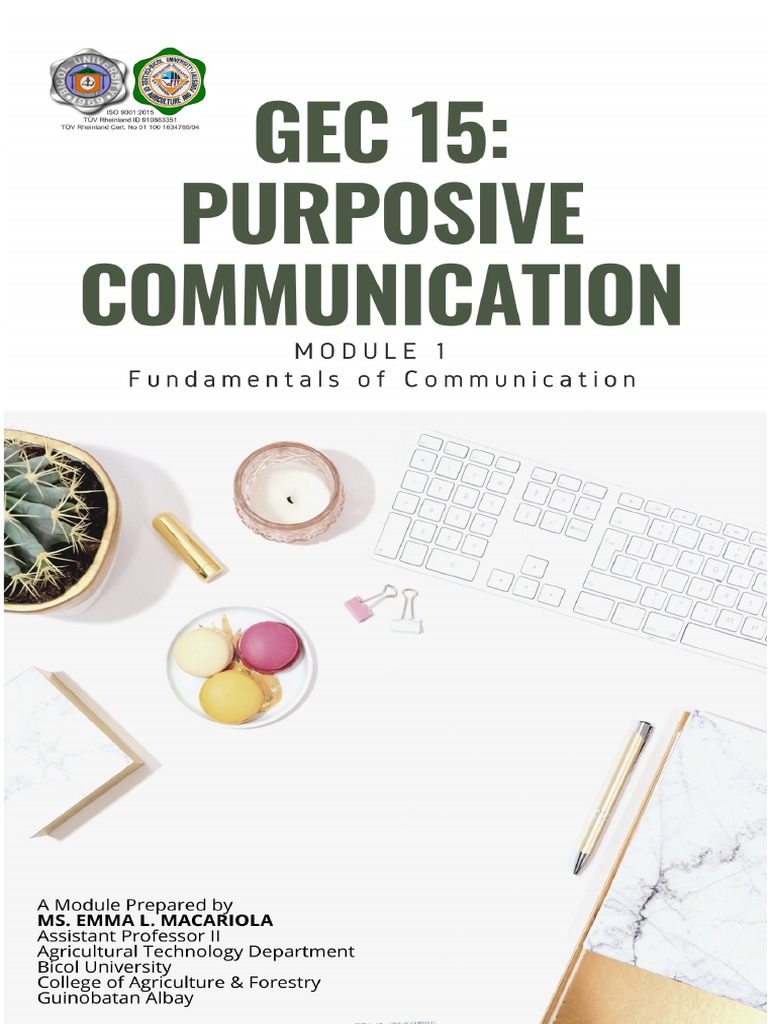 Module 1 Fundamentals Of Communication V5 Pdf Communication Nonverbal Communication