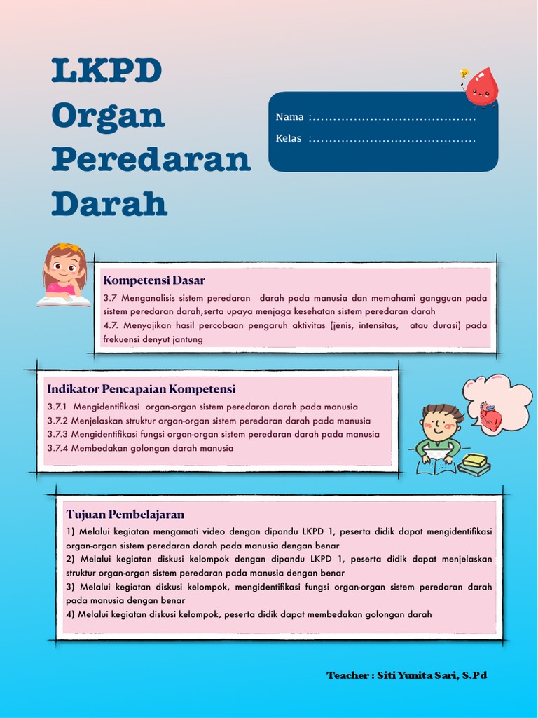 LKPD 1 Peredaran Darah | PDF | Kajian Bahasa Asing | Kesehatan Holistik