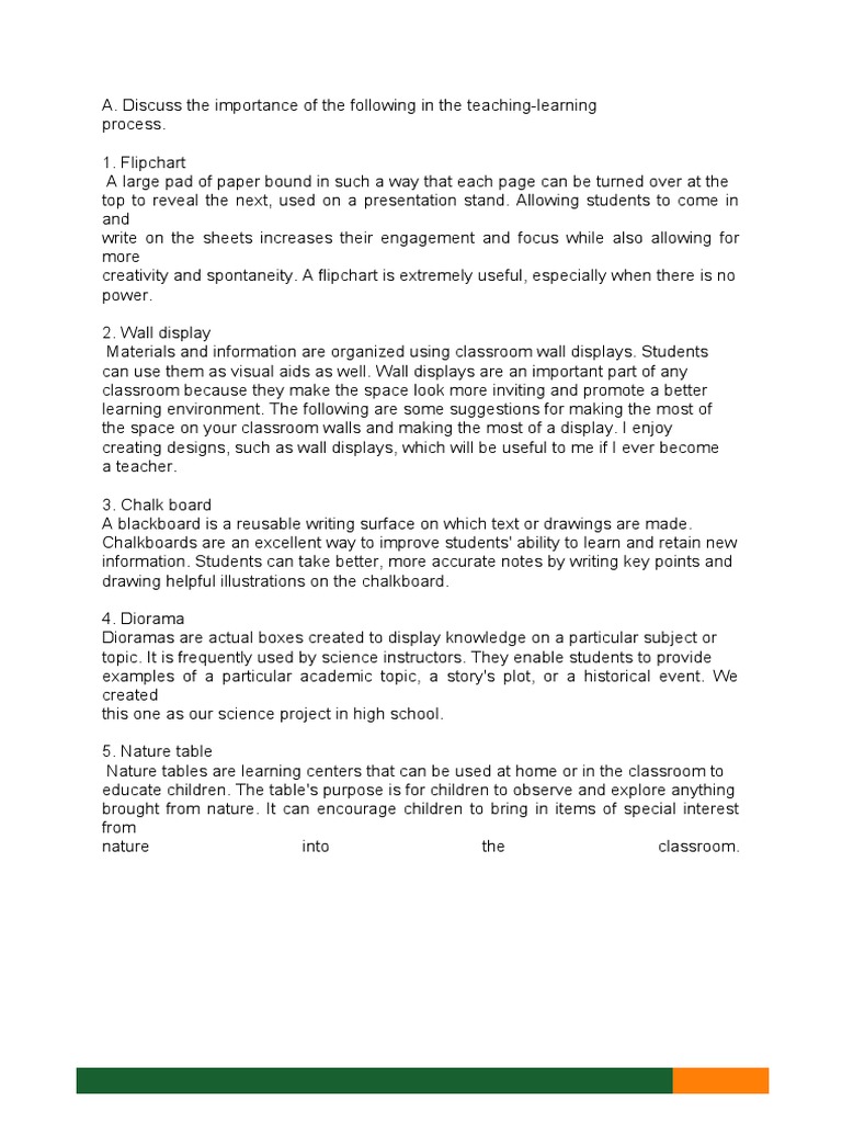 Importance of The Teaching-Learning | PDF