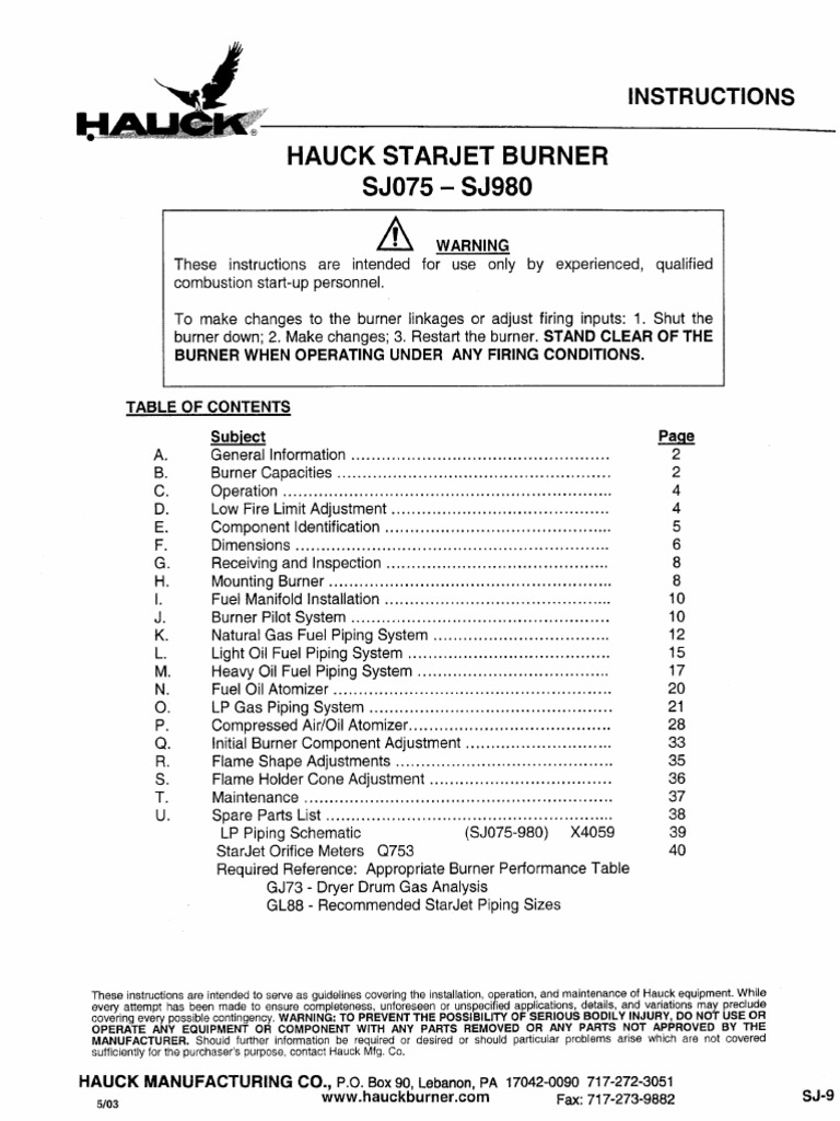 Starjet Instructions | PDF