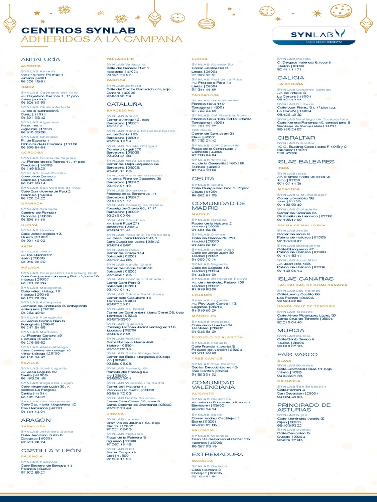 Listado Centros | PDF