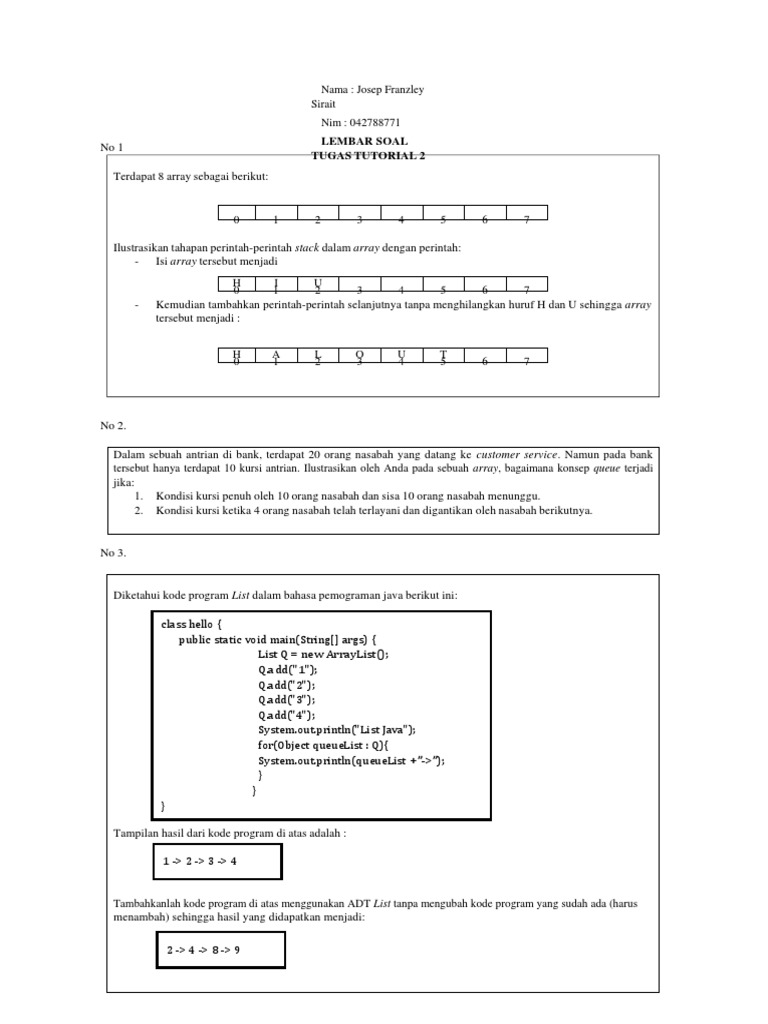 Tugas 2 Struktur Data | PDF