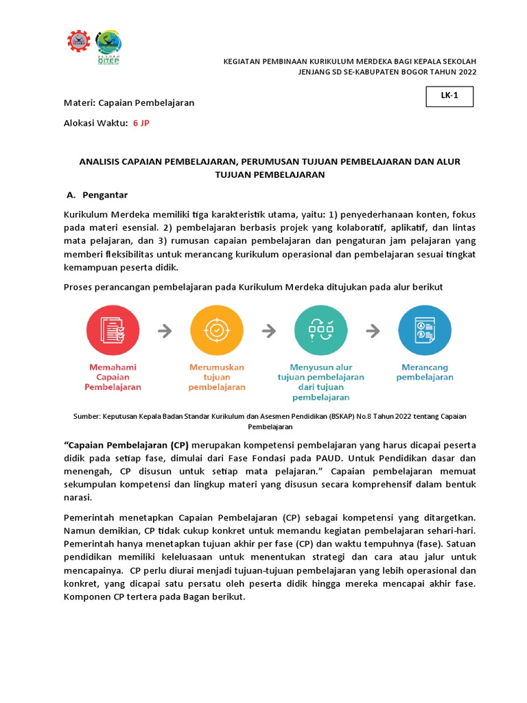 LK - 1 Analisis CP Perumusan TP Dan Penyusunan ATP | PDF LK - 1 Analisis CP Perumusan TP Dan Penyusunan ATP | PDF